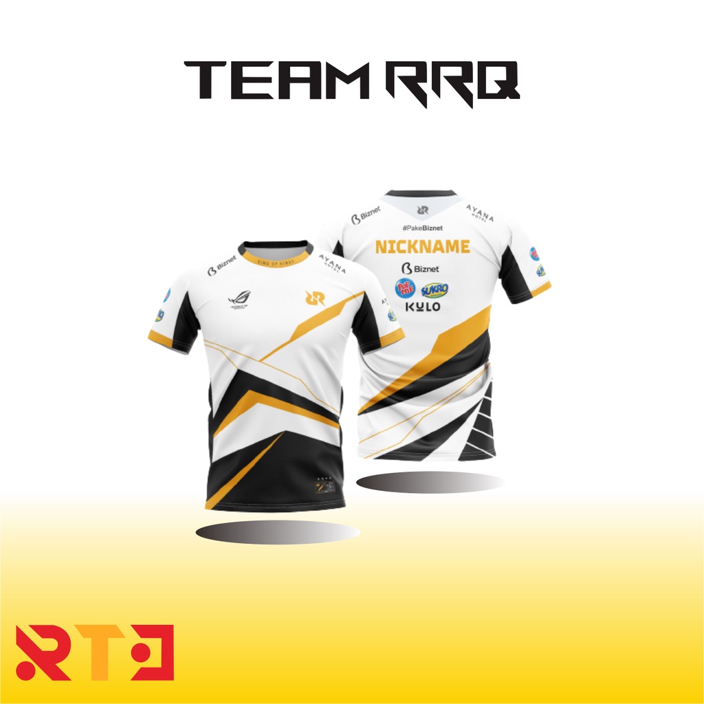 Jual Jersey RRQ Putih Game Mobile Legend Free Nickname 2021 | Shopee ...