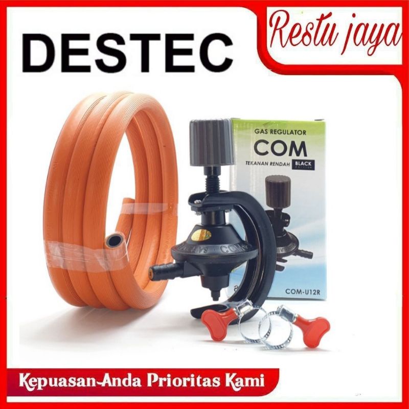 Jual REGULATOR DESTEC COM-U12R NON METER + SELANG 2 LAPIS SNI | Shopee ...