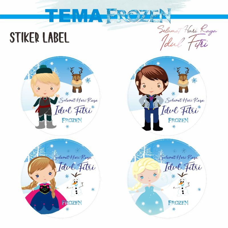 Jual stiker label ucapan selamat hari raya Idul Fitri TINGGAL TEMPEL ...