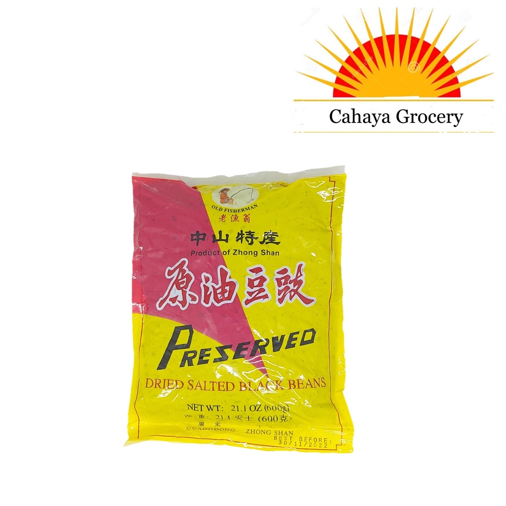 Jual dried salted black bean / tausi kering old fisherman 600gr ...