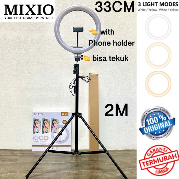 Jual MIXIO RING LIGHT LED 33CM Lampu 33 cm Make Up Lampu Ringlight ...