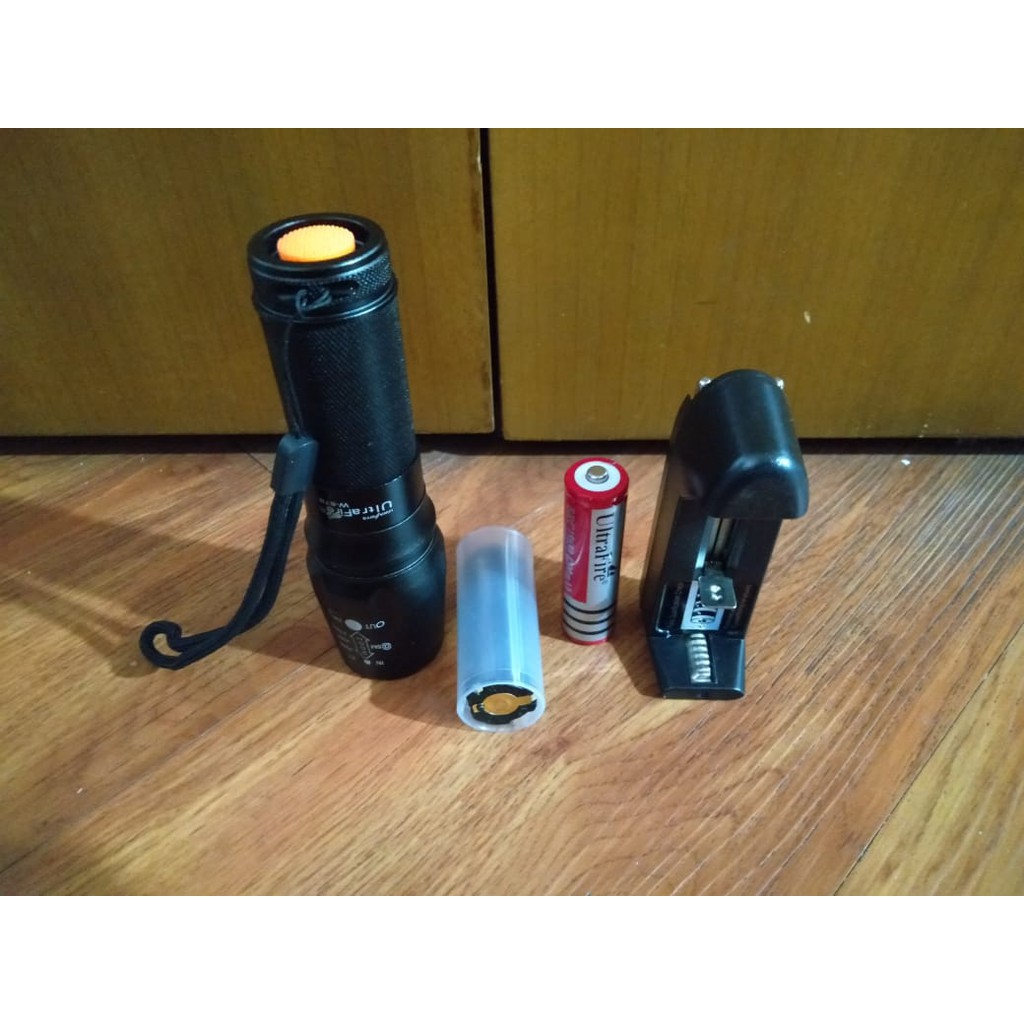 Jual Paket Senter jumbo LED Cree XM-L T6 sinar kuning zoom ultrafire ...