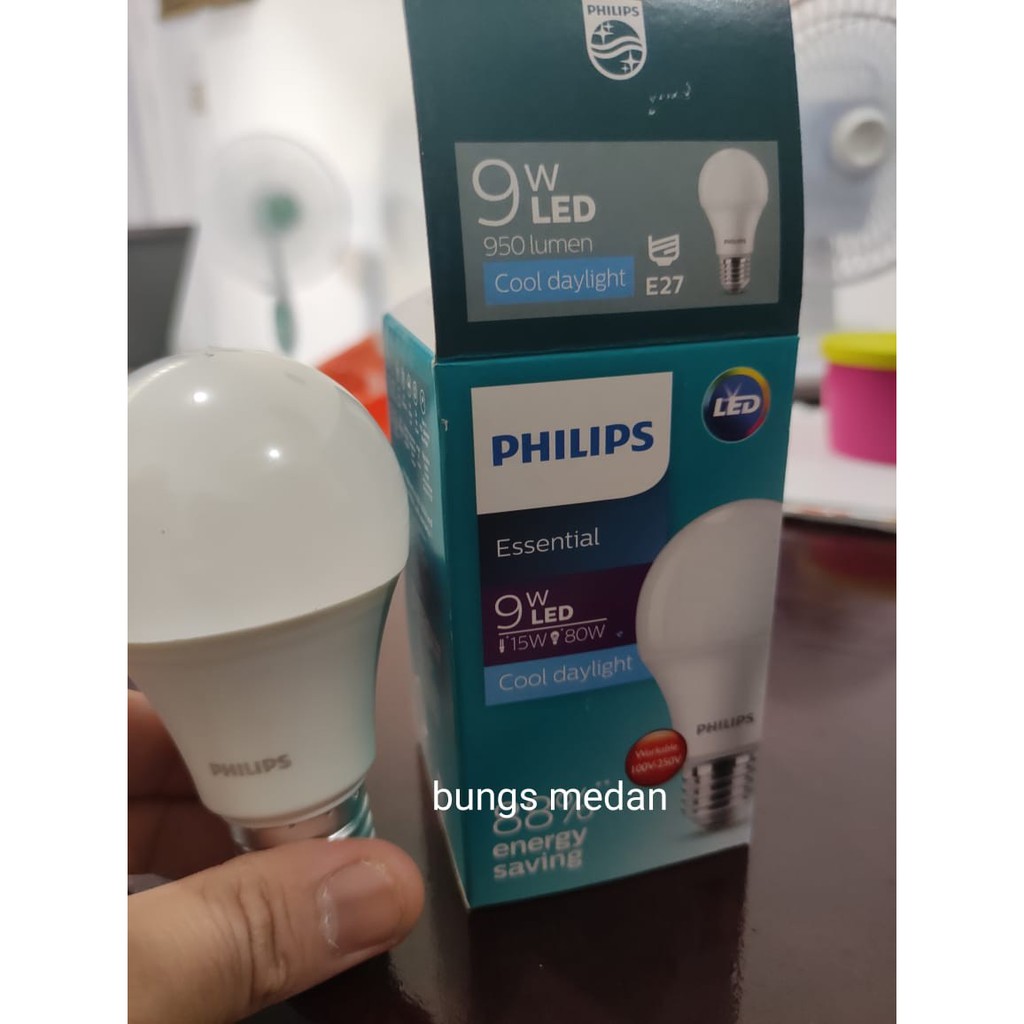 Jual LAMPU LED PHILIPS 9W BULB ESSENTIAL PUTIH 9 WATT 9WATT 9 W ...