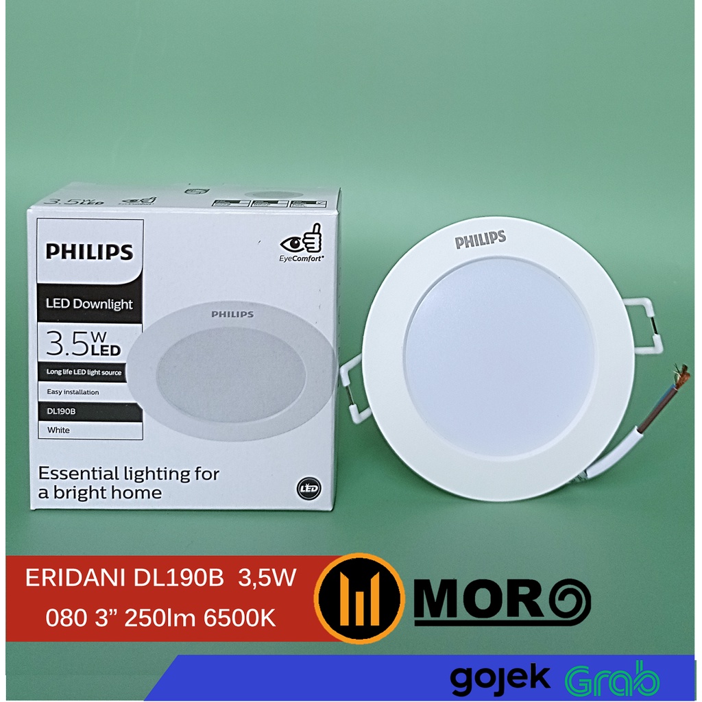 Jual LAMPU DOWNLIGHT LED PHILIPS ERIDANI DL201B 3.5W 7W 10W 14W 23W PUTIH KUNING NETRAL ...