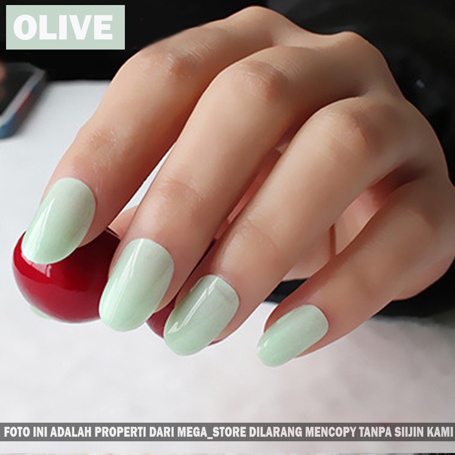Jual OVAL SHORT GLOSSY 24 PCS / 40 WARNA BAGIAN 1 + LEM GEL ISI 24 ...