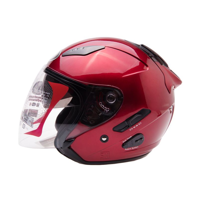 Jual HELM KYT GALAXY FLAT R SOLID - RED MAROON | Shopee Indonesia