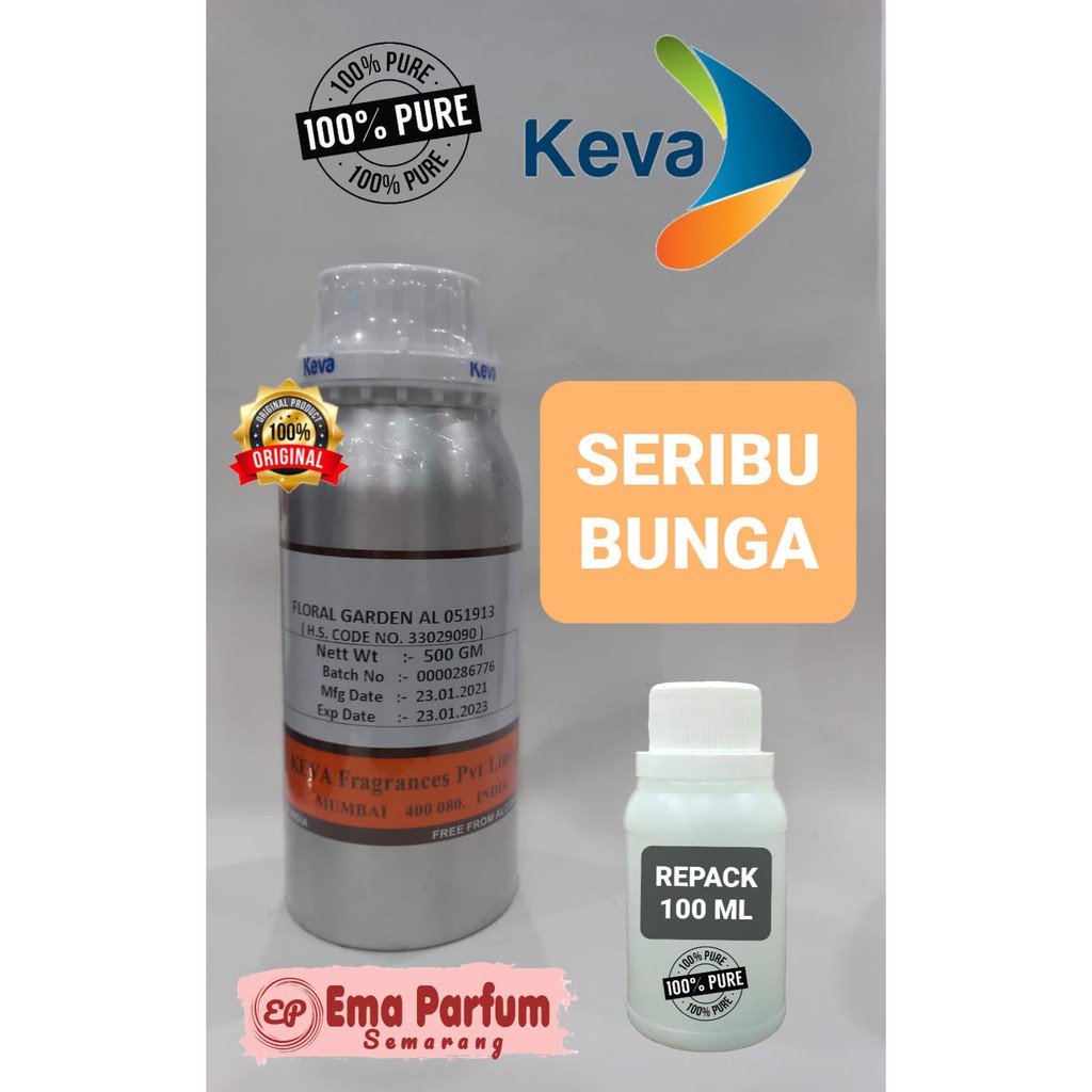 Jual (100 GR RP) SERIBU BUNGA 100 ML FLORAL GARDEN BY KEVA REPACK ...