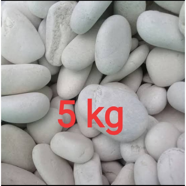 Jual Batu koral putih kemasan 5 kg / baca deskripsi biar tidak salah ...