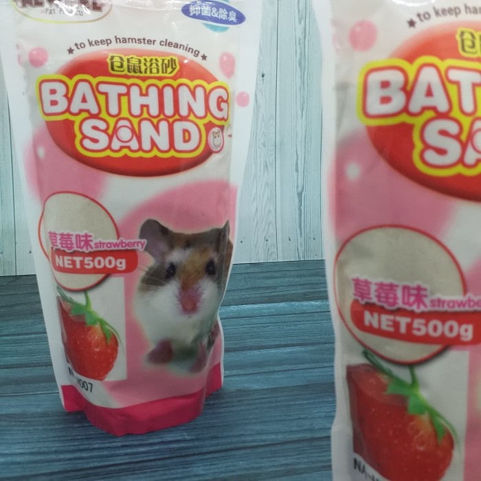 Jual hamster-vitamin-obat- pasir hamster 500gr wangi strawberry -obat ...