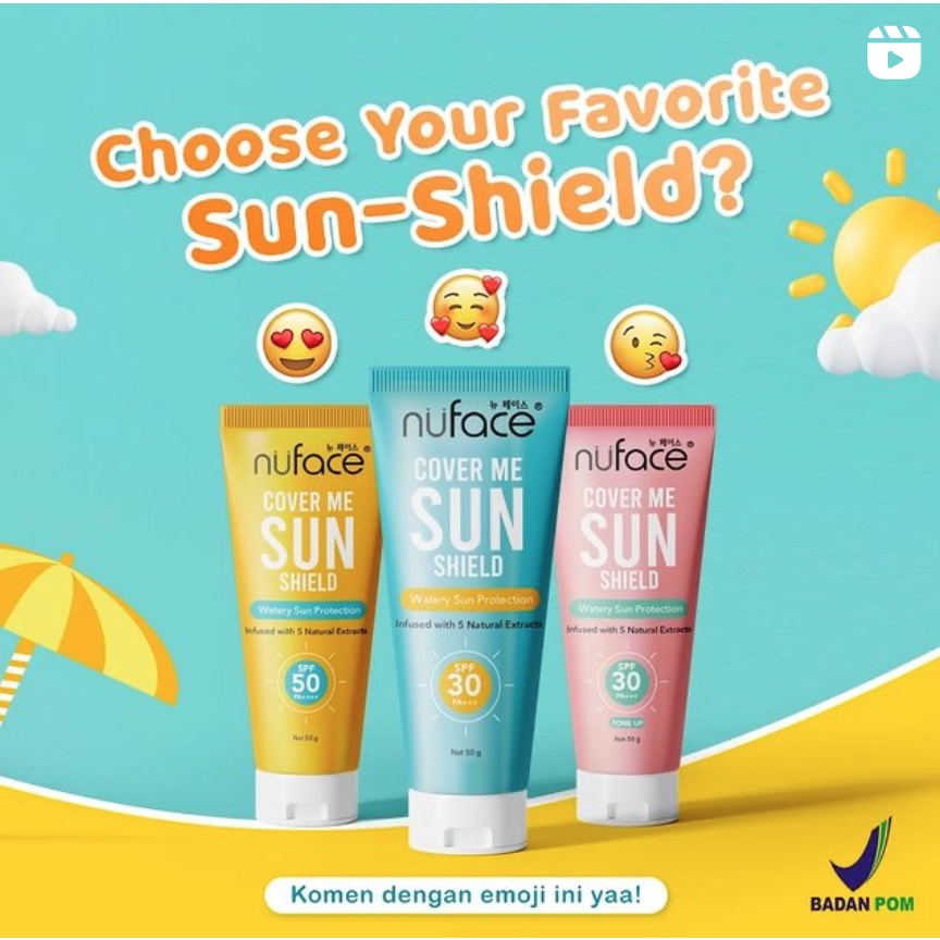 Jual Nuface Cover Me Sun Shield - Sunscreen | Nu face Sun Protect Cream ...