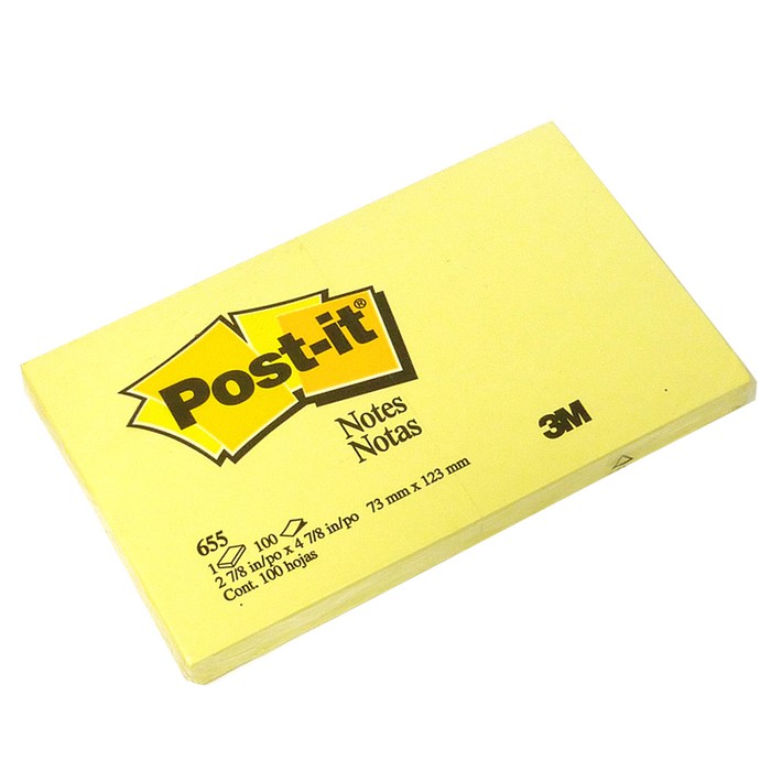 Jual POST IT 3M 655 | STICKY NOTES | MEMO TEMPEL | 73MM X 123MM ...