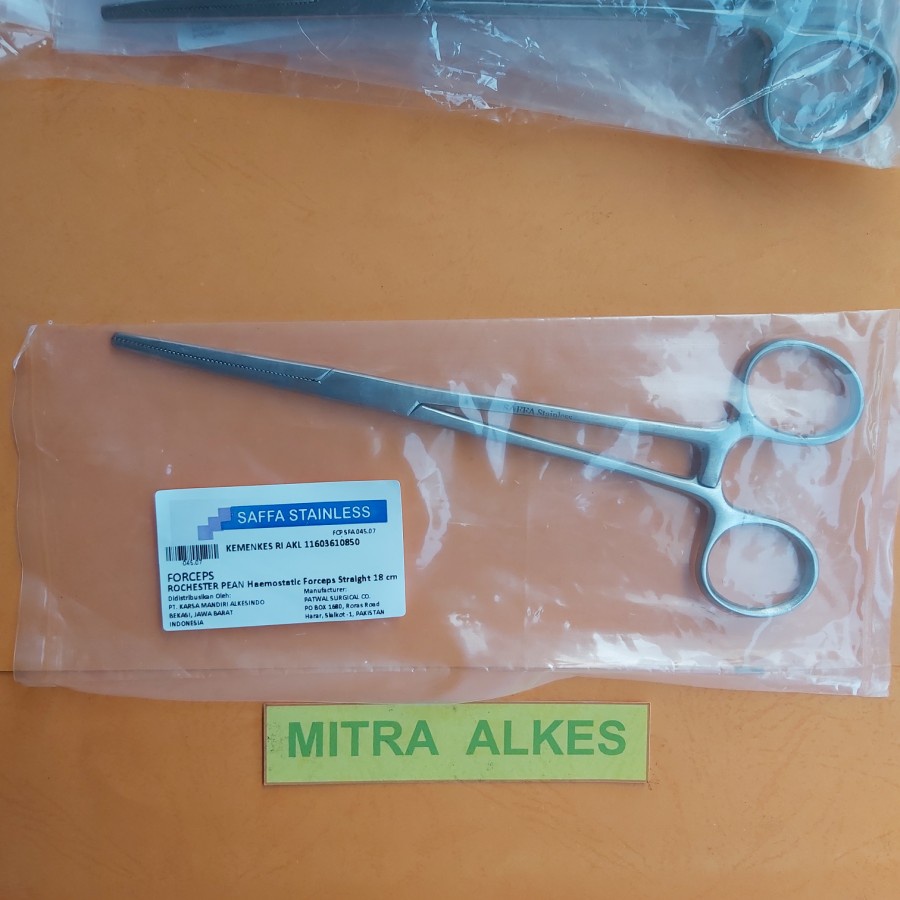Jual Pean Lurus 18 cm. Klem Arteri 18cm. Artery Clamp l ROCHESTER PEAN ...