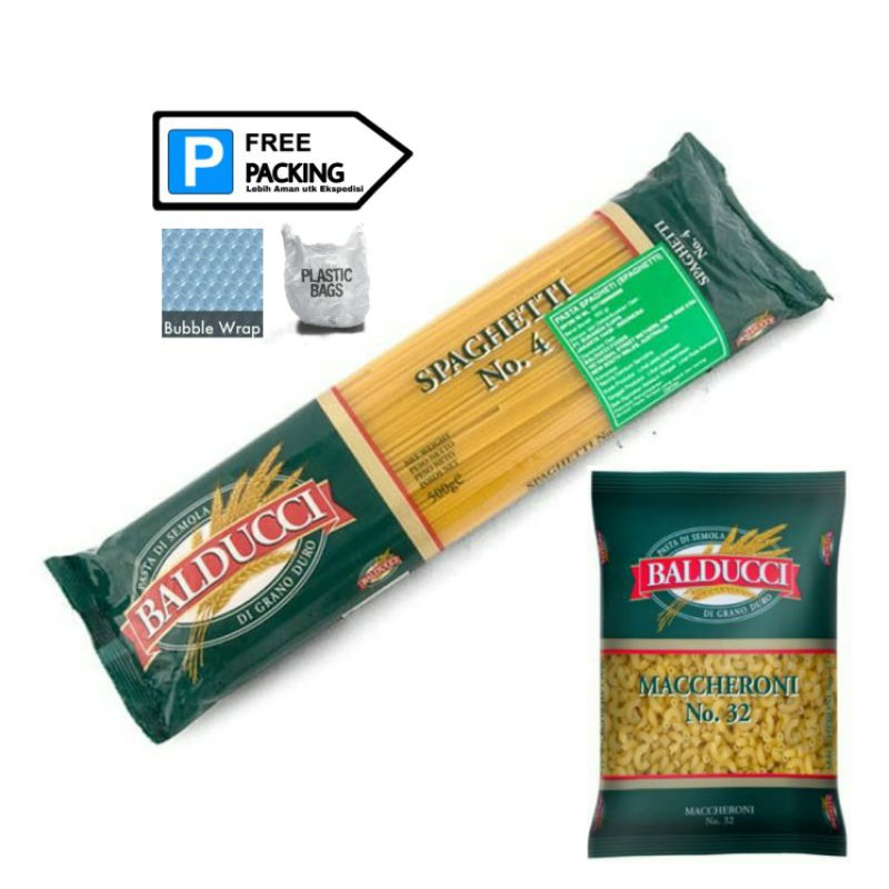 Jual Pasta Balducci Spaghetti no 4 / Maccheroni Elbow no 32 500 gr ...