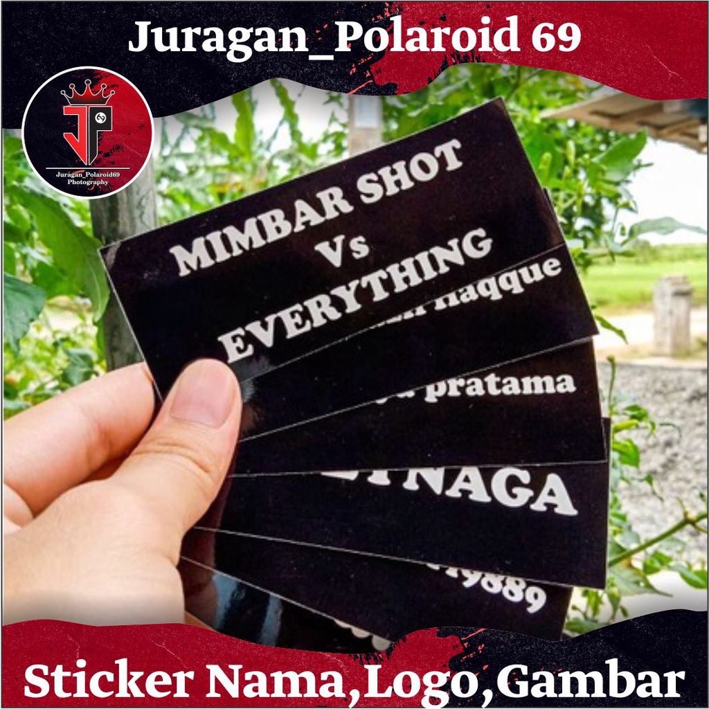 Jual Sticker Custome Nama / Logo / Foto / Gambar (PREMIUM QUALITY ...