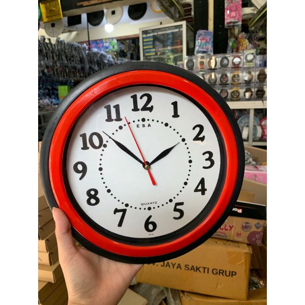 Jual Jam dinding polos minimalis722 souvenir 26cm merk esa | Shopee ...