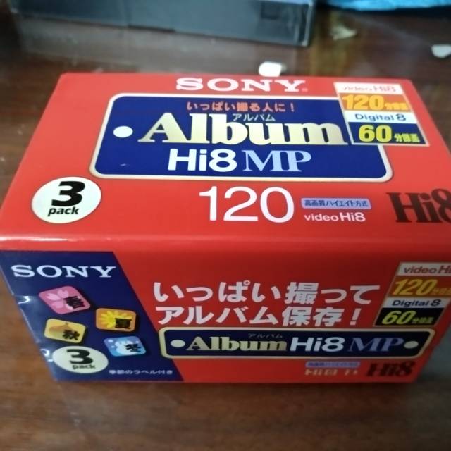 Jual Video Casette isi 3 pcs kaset SONY album digital HI 8 MP 120 MINI ...