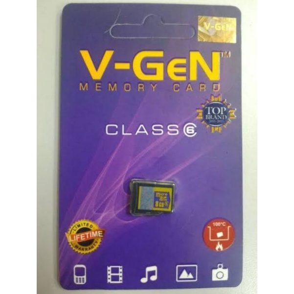 Jual Micro SD 8 GB Turbo Series Class 6 48MB/s V-GeN original | Shopee ...