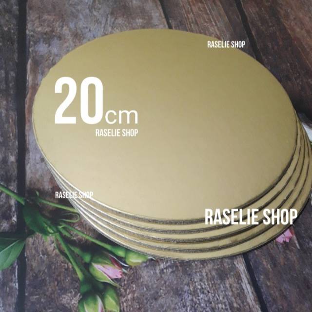 Jual Tatakan Emas Bulat 20cm Kue Tart Ulang Tahun Alas Birthday Cake ...