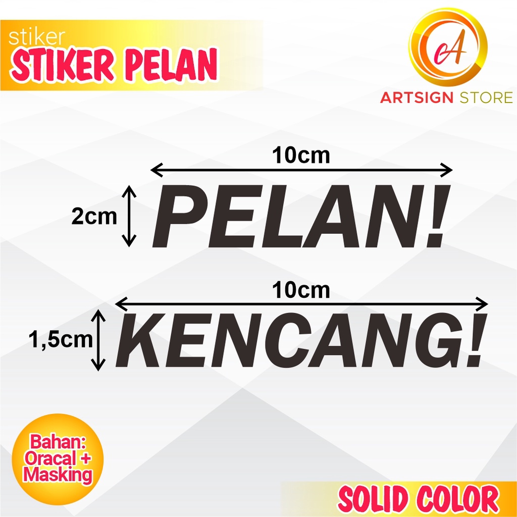 Jual Stiker Copy Pelan / Stiker Pelan / Stiker Text Pelan / Stiker ...