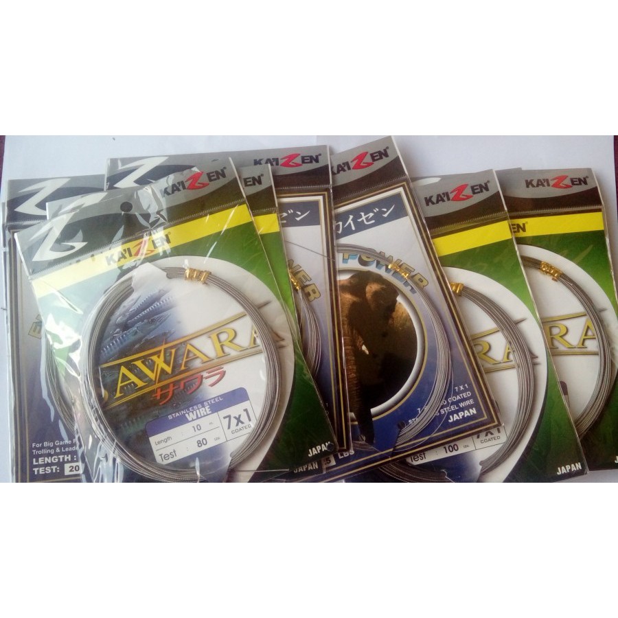 Jual Senar Pancing Neklin Merk Kaizen 10 Meter 80,100lbs Made In Japan ...