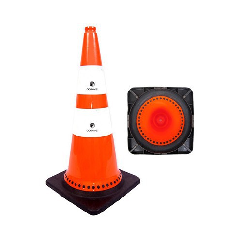 Jual Goto Gosave Traffic Cone 75Cm Base Hitam Pvc Kerucut Jalan 75 Cm Orange Rubber Basic Color ...
