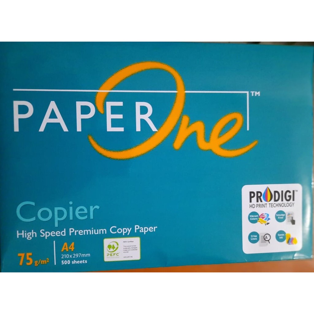 Jual Kertas HVS Merek Paper One Ukuran A4 75gram Original Per Rim ...