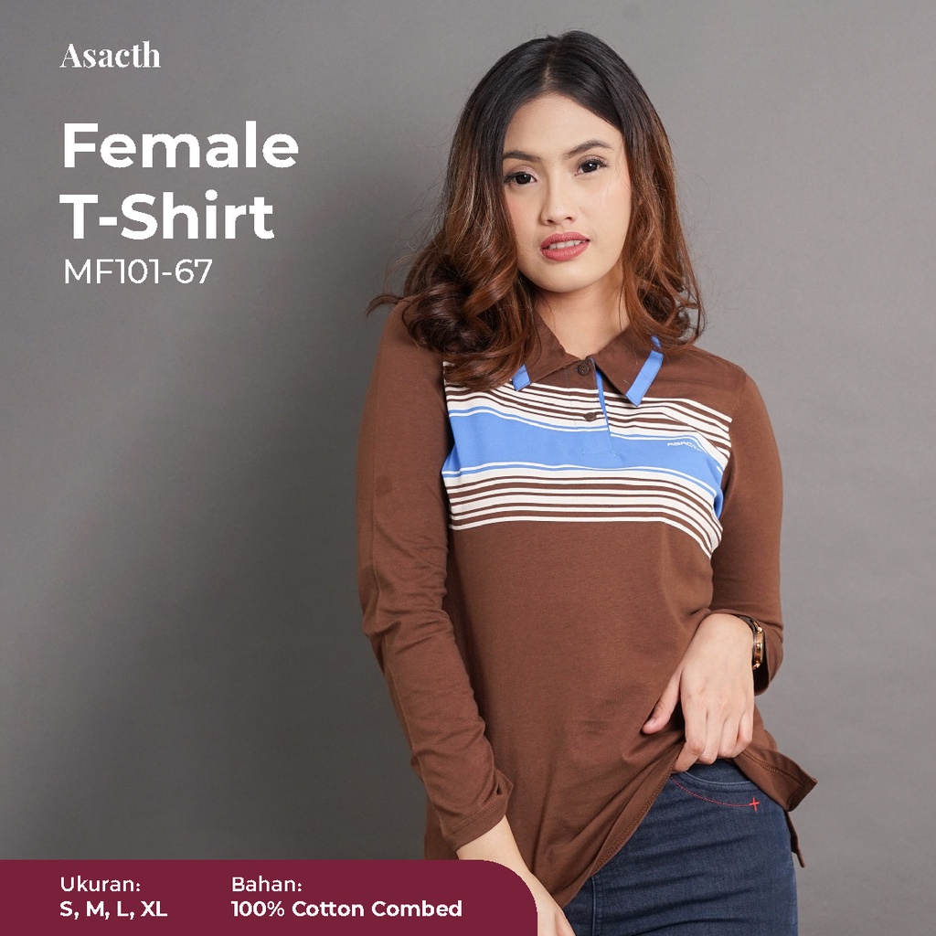 Jual Asacth Female T-shirt Kerah MF101-67 | Shopee Indonesia