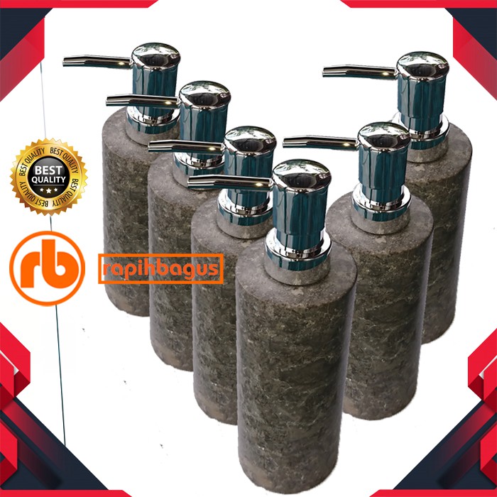 Jual dispenser pompa marmer grey abu abu tempat sampo sabun cair ...