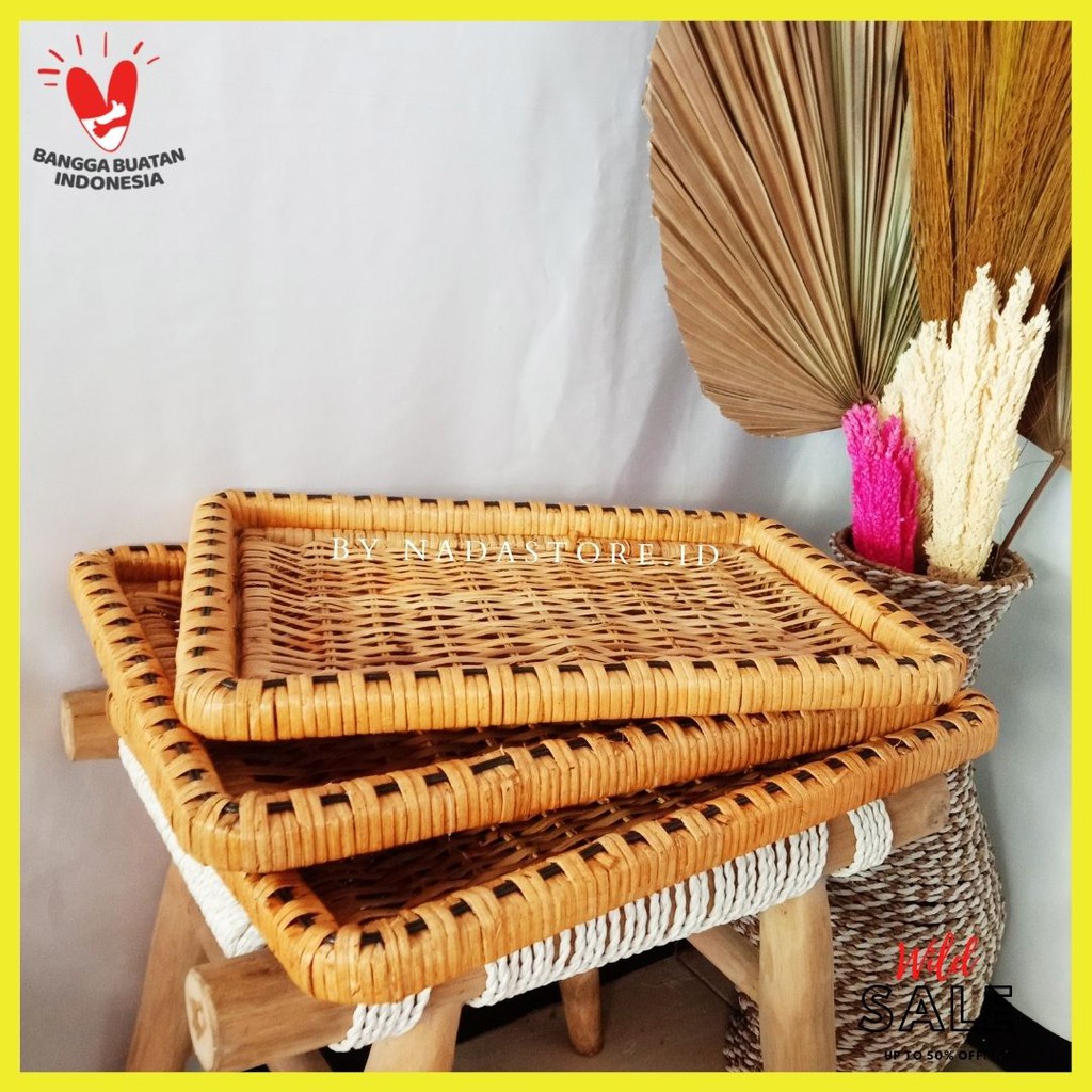 Jual Nampan / Baki / Tray Anyaman Rotan , Food Storage Platters rattan ...