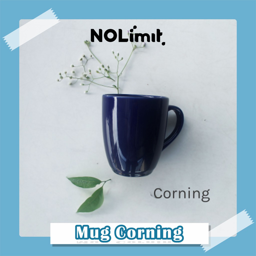 Jual MUG KERAMIK CANGKIR KERAMIK GELAS KOPI MUG UNIK MUG CORNING C BLUE ...