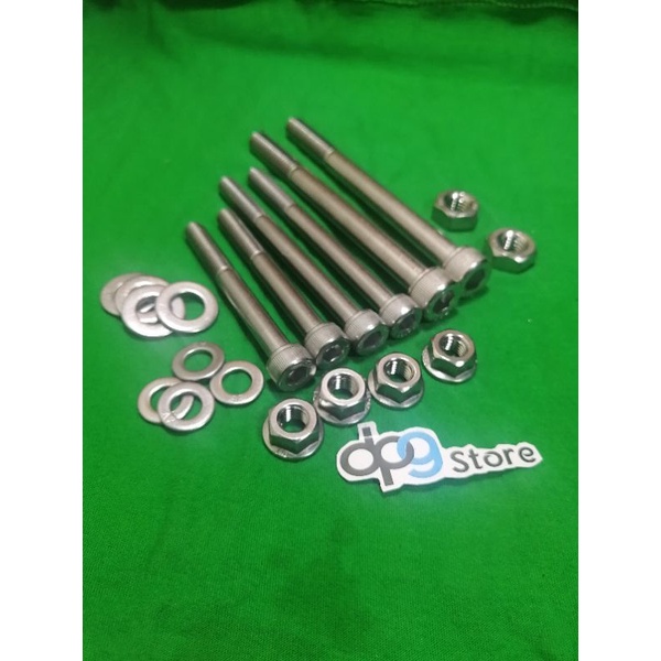 Jual BAUT L STAINLESS FULL SET PANGKON MESIN DUDUKAN MESIN DEPAN BELAKANG CB GL MP TIGER TIREV ...