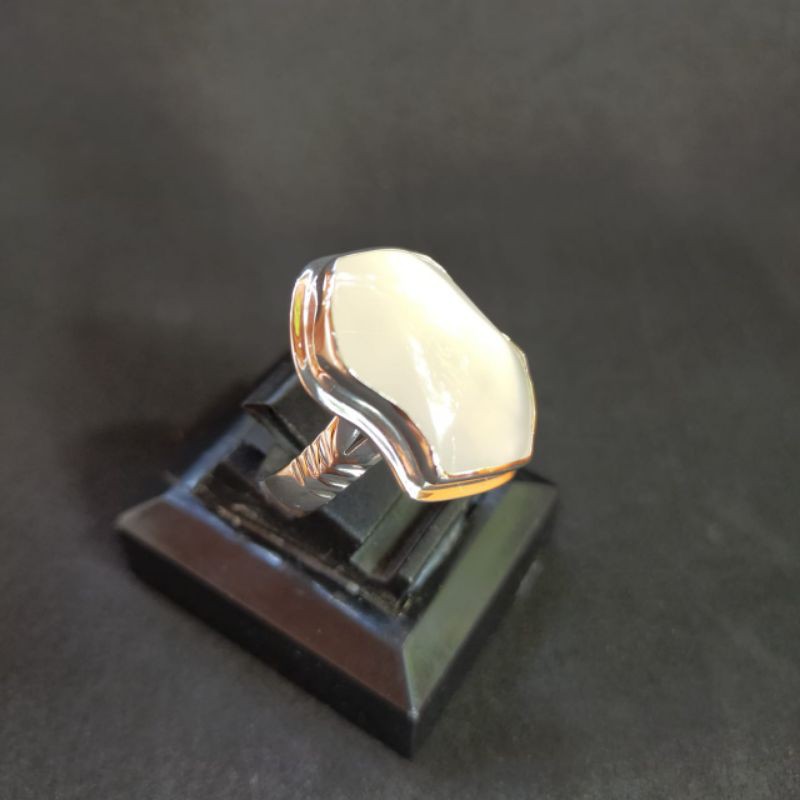 Jual cincin perak murni motif terompah nabi ( natural stone ) | Shopee ...