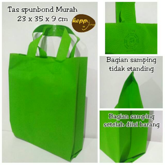 Jual Tas Spunbond Murah 23 x 35 x 9 cm / Tas Tenteng / Tas Souvenir ...