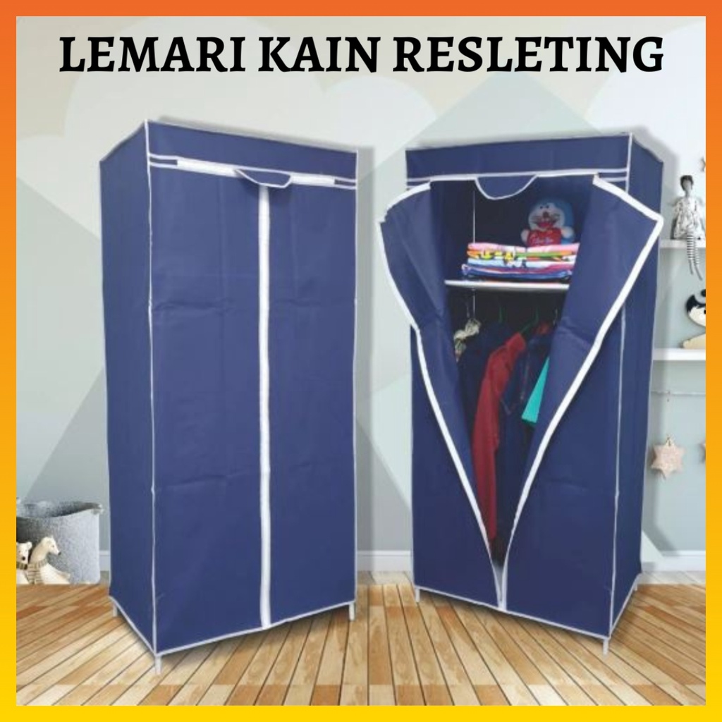 Jual Lemari Pakaian kain 2 Sisi Lemari Baju Portable Lemari kain ...