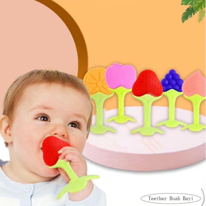 Jual Teether Bayi Bentuk Buah (Mainan Gigitan Bayi) | Shopee Indonesia