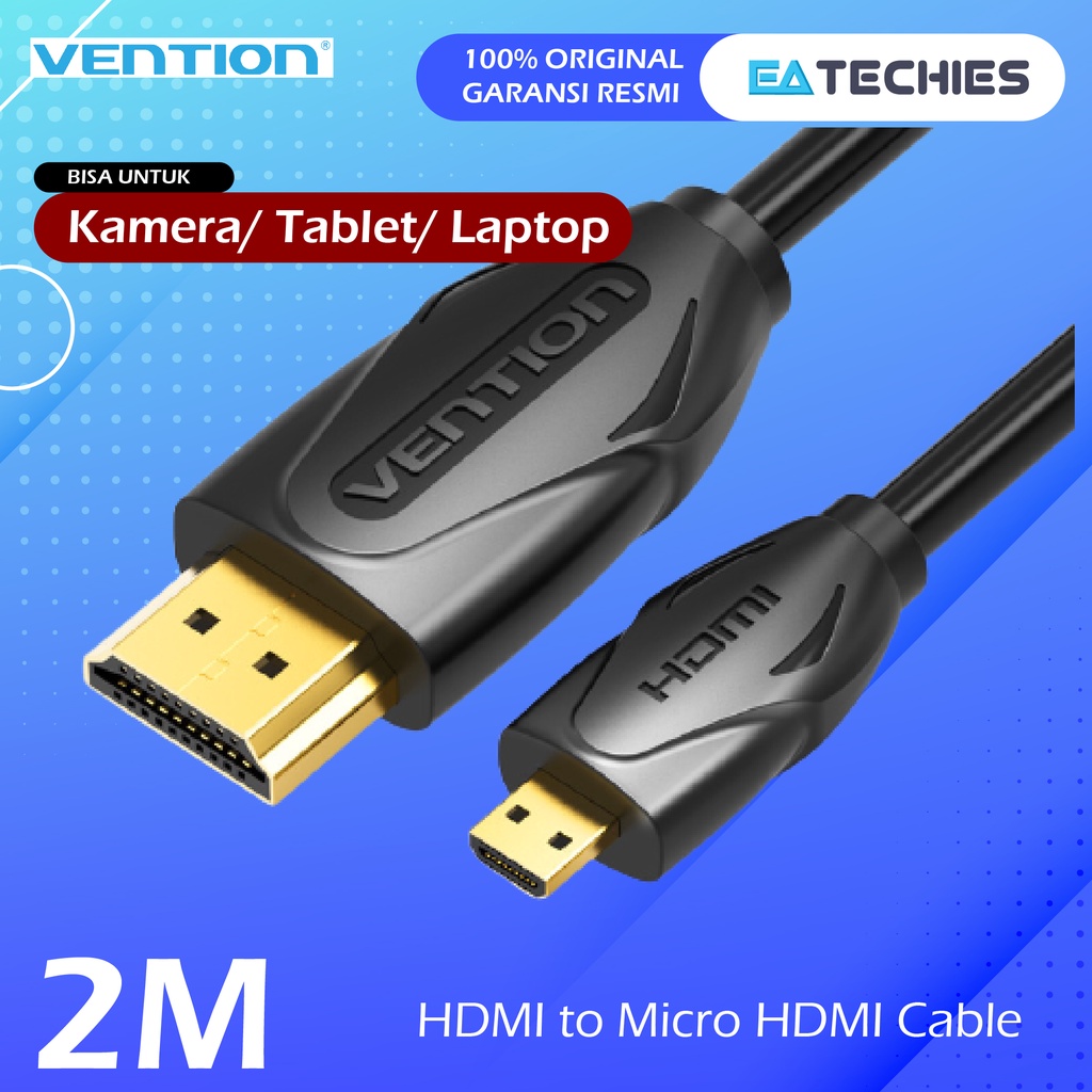 Jual Vention Kabel HDMI to Micro HDMI Full HD Kamera Tablet - HDMI Tipe ...
