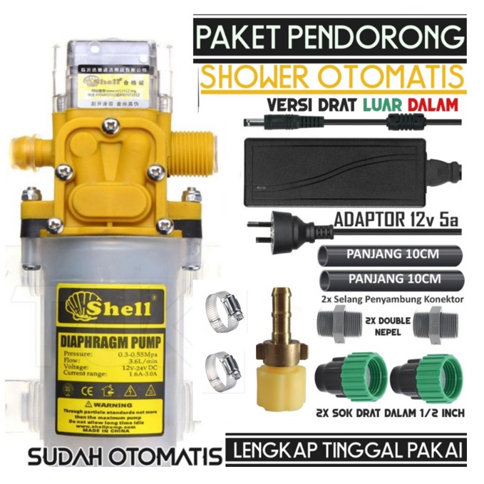 Jual Paket pompa Pendorong / Pompa Boster Otomatis Tekanan tinggi POMPA ...