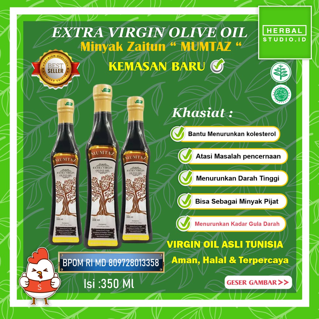 Jual Minyak Zaitun Mumtaz Extra Virgin Olive Oil 350 ml Menurunkan Gula ...