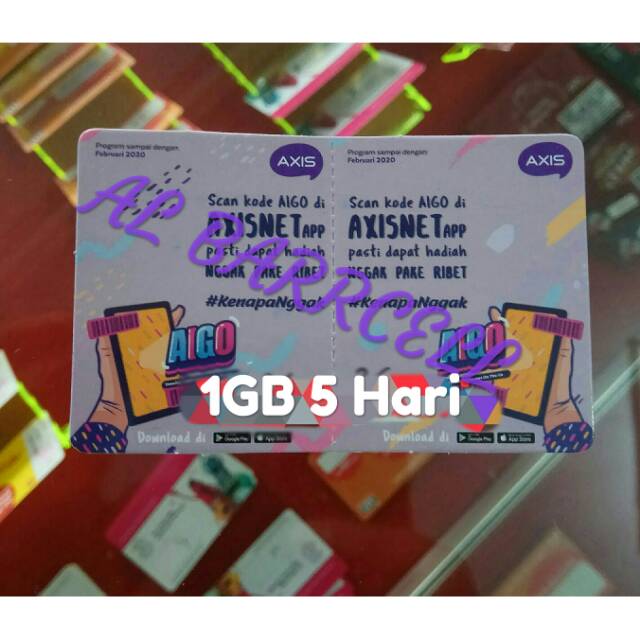 Jual Vo vcr dt data axis 1GB 5 Hari | Shopee Indonesia