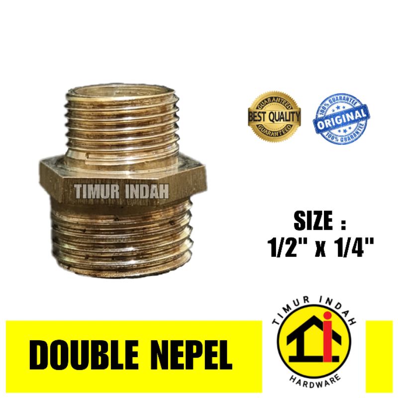 Jual Double nepel 1/2" x 1/4" - KUNINGAN | Shopee Indonesia