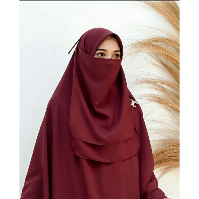 Jual HIJAB SEGI EMPAT JUMBO PLUS CADAR/HIJAB SYARI 150 x 150cm / JILBAB ...
