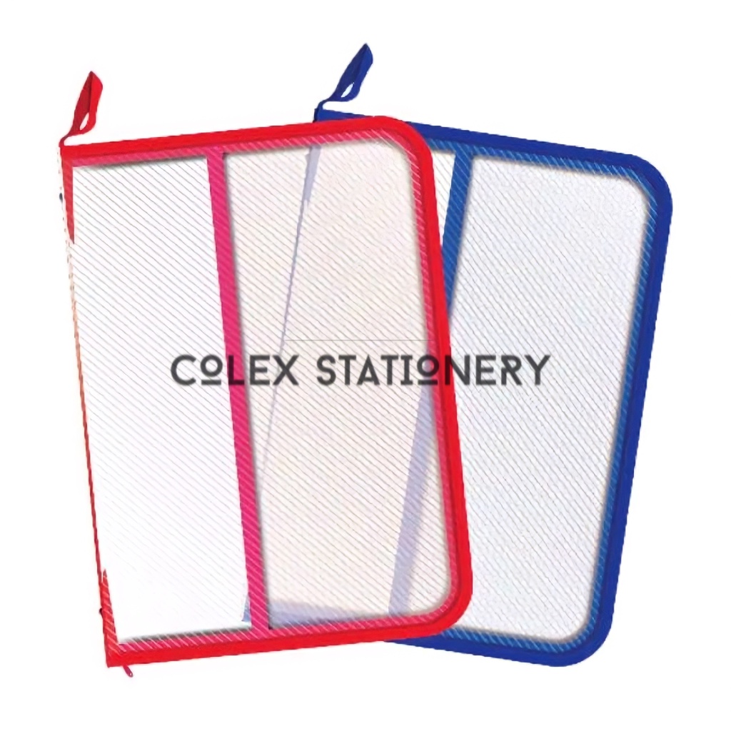 Jual Map Plastik Jaring Resleting / Map Zipper Bag Ukuran Folio ( 1 Pcs ...