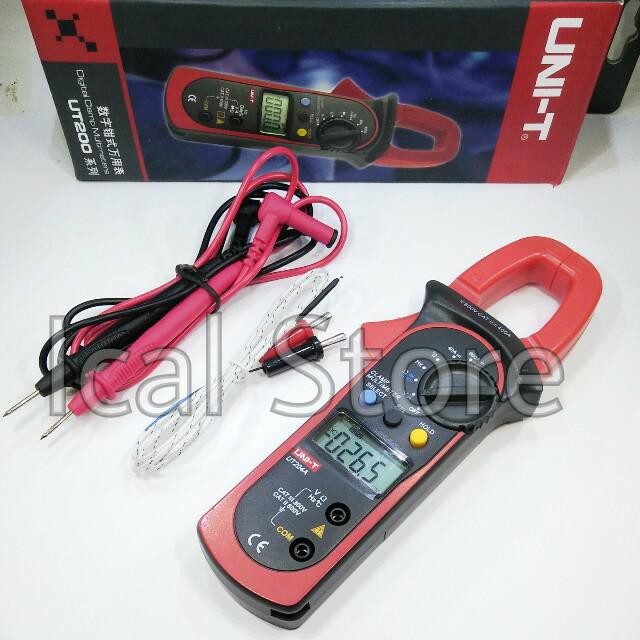 Jual Tang Ampere AC DC Clamp Meter Uni T UT 204A Thermometer Capasitor ...