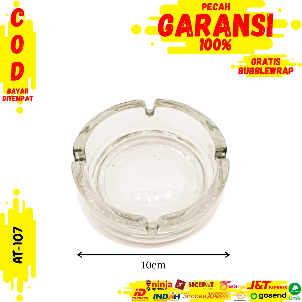 Jual Asbak Rokok 10cm Kaca Bulat Lingkaran Kecil Warung Cafe AT-107 ...