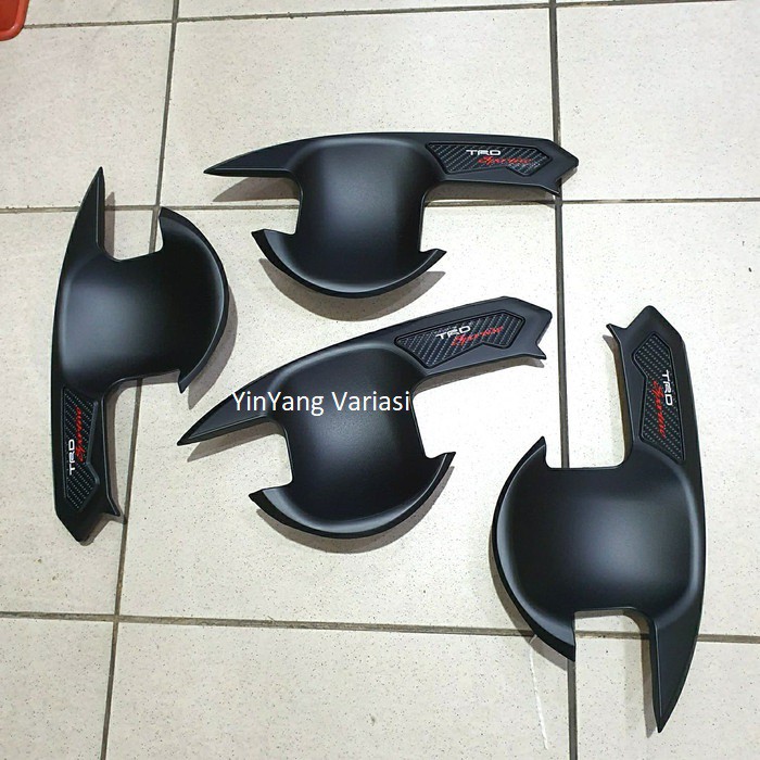 Jual Outer Mangkok Pintu Mobil All New Avanza 2012-2020 Model Logo TRD Hitam Black Doff | Shopee ...