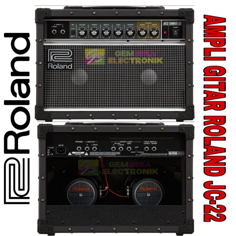 Jual Ampli Gitar Roland JC-22 jc22 jc 22 Jazz Chorus Stereo Combo ...
