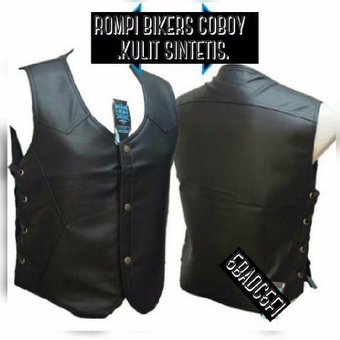 Jual rompi kulit sintetis bikers coboy rompi motor rompi racing rompi ...