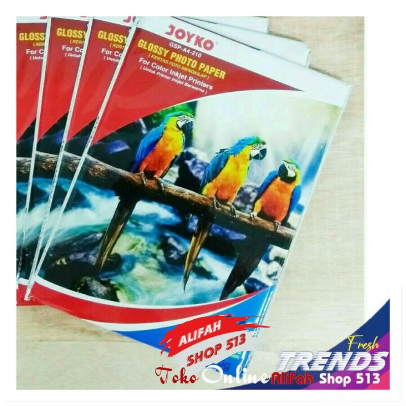 Jual Glossy Photo Paper / Kertas JoykoUkuran A4 Ketebalan 210g /230g Isi 20 Lembar | Shopee ...