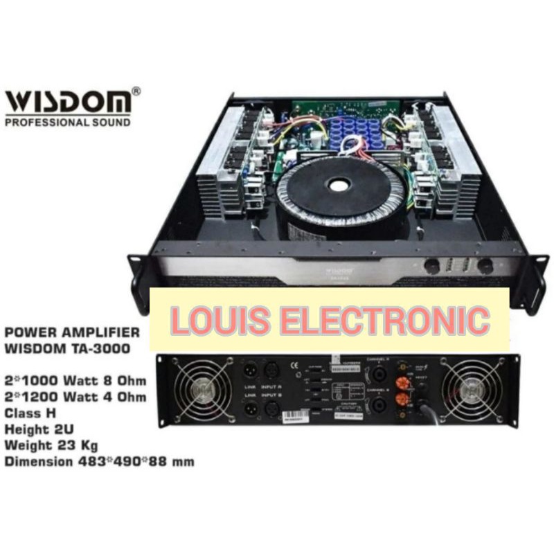 Jual Power Amplifier WISDOM TA 3000 TA3000 TA-3000 ORIGINAL | Shopee Indonesia