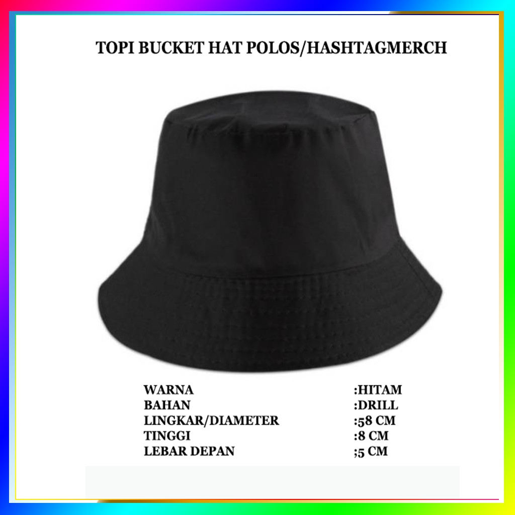 Jual Topi Bucket Hat Polos Model Korea Pria Wanita Unisex Ukuran Dewasa ...